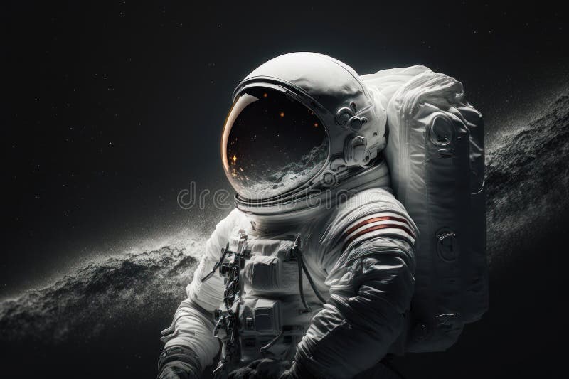 Astronaut in Space, No Face. AI Generated Stock Illustration ...