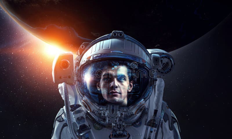 Exploring Outer Space. Mixed Media Stock Photo - Image of mixed, orbit ...