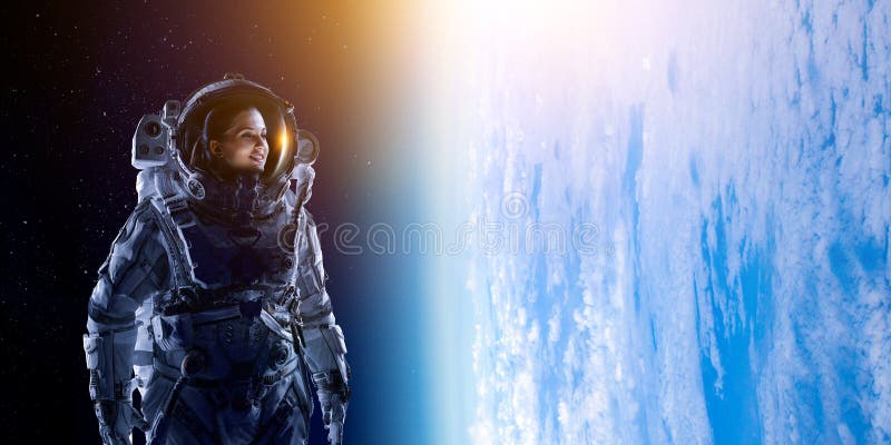 Exploring Outer Space. Mixed Media Stock Image - Image of planet ...