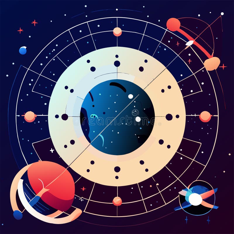 Planets in Outer Space. Vector Illustration in Cartoon Style. Space Exploration Stock Vector ...