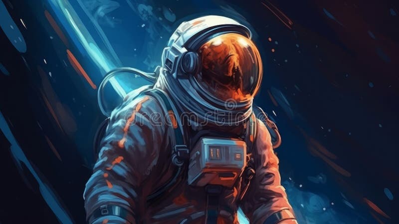 Astronaut Spaceman Do Spacewalk while Working for Space Station in ...