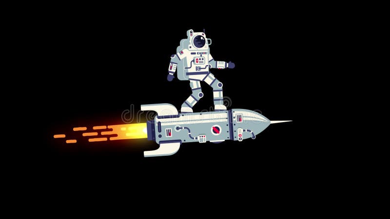 Astronaut in Spacesuit Flies Standing on Rocket Like Surfer Stock Video ... Astronaut in Spacesuit Flies Standing on Rocket Like Surfer Stock Video ...