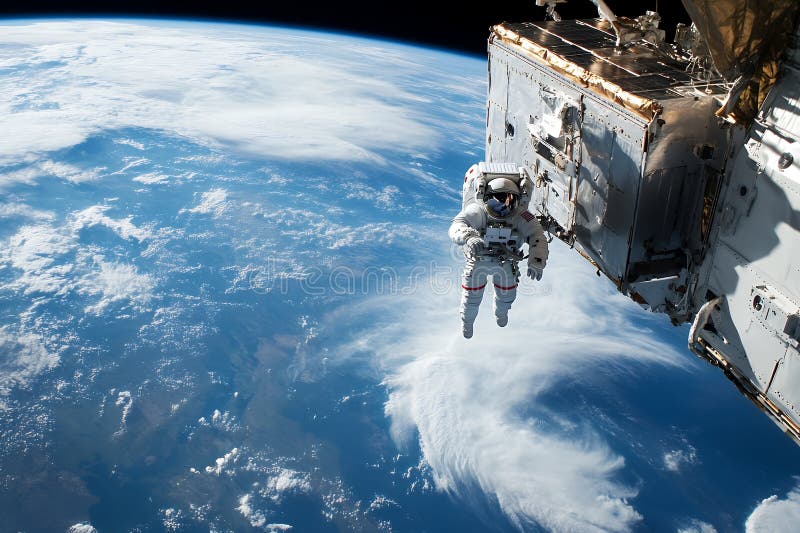 Astronaut Floating Outside Spacecraft Earth View Stock Photos - Free & Royalty-Free Stock Photos ...