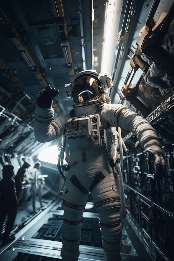 Astronaut in a Spacesuit Inside a Spaceship. AI Generated Stock ...