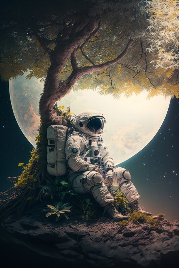 Astronauts On Moon Art