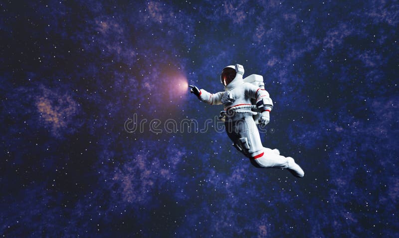 Astronaut Spacewalk in Space and Touching Orb of Light. Stock ... Astronaut Spacewalk in Space and Touching Orb of Light. Stock ...
