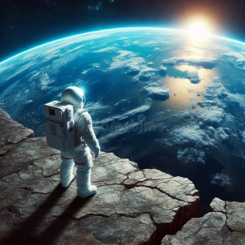 View from High Above the Earth Stock Illustration - Illustration of ...