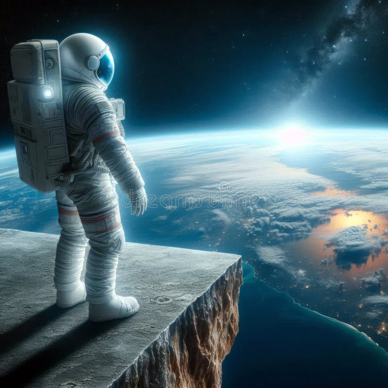 View from High Above the Earth Stock Illustration - Illustration of ...