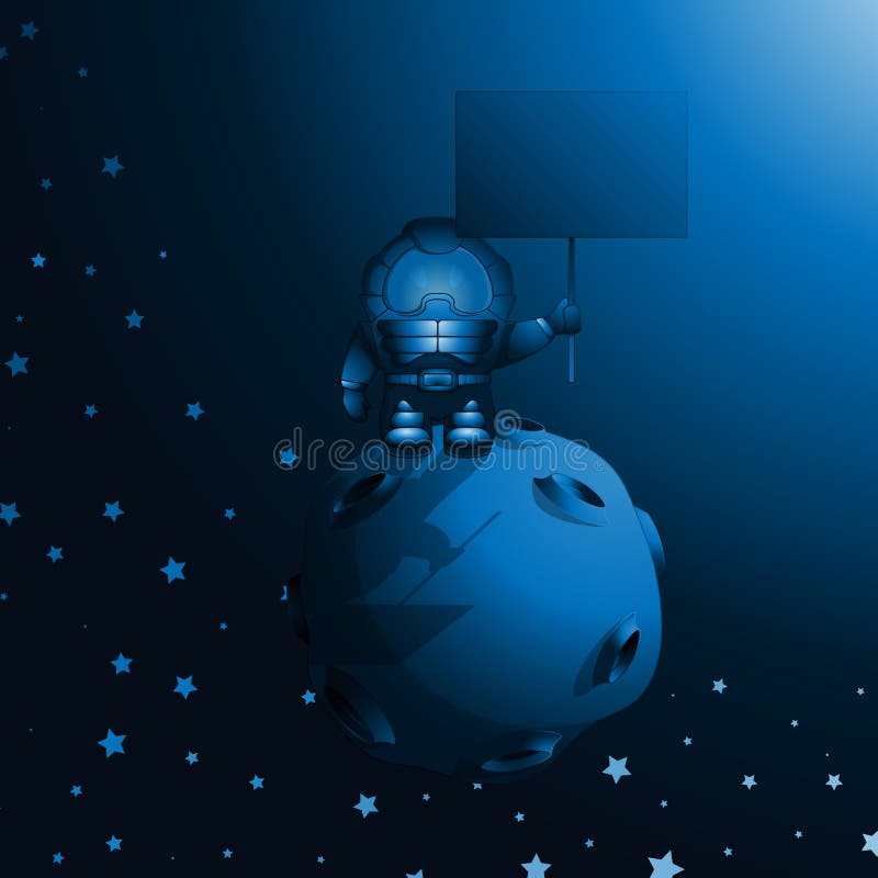 Astronaut Stands on Asteroid Stock Vector - Illustration of astronaut ... Astronaut Stands on Asteroid Stock Vector - Illustration of astronaut ...