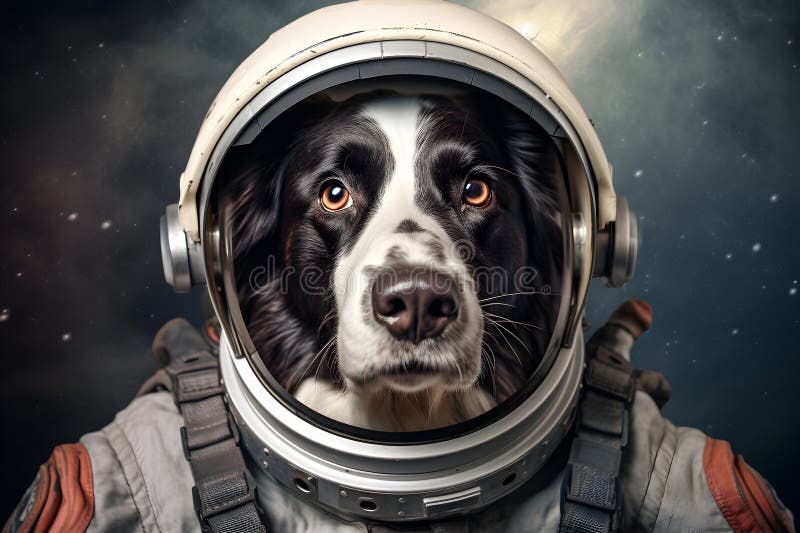Astronaut Suit, Dog Space Suit,, Flying into Space, Stock Photo - Image ...
