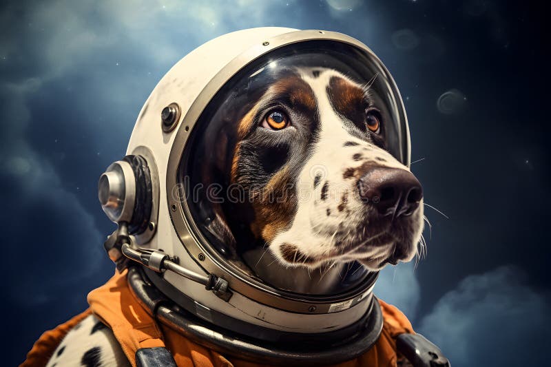 Astronaut Suit, Dog Space Suit,, Flying into Space, Stock Image - Image ...