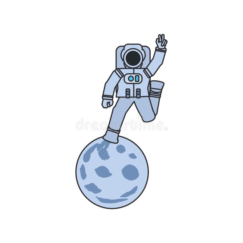 Cartoon Astronaut Walking Moon Stock Illustrations – 139 Cartoon ...