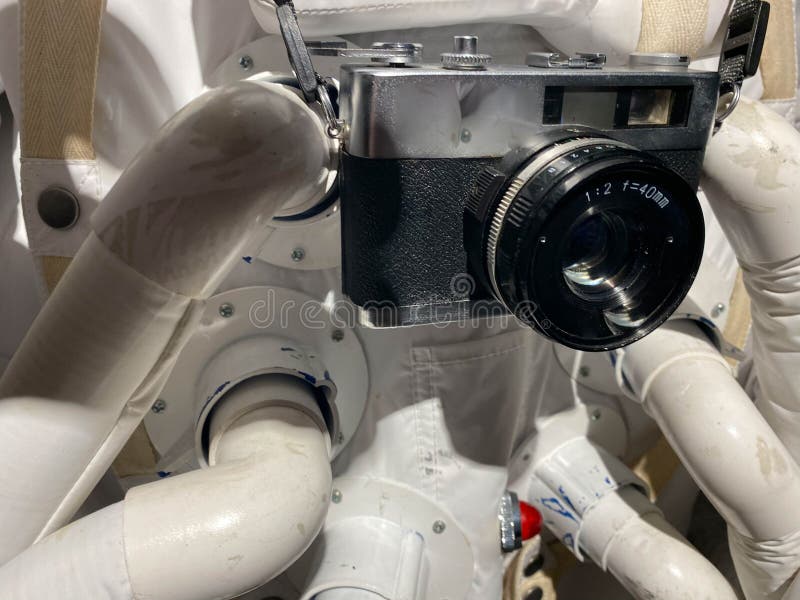 Astronaut with a Camera Makes a Photo. the Elements of this Image ...