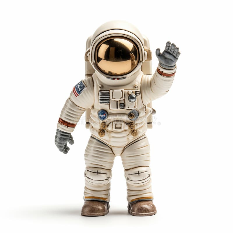 Astronaut Toy Figurine Waving Hello Stock Illustration - Illustration ...