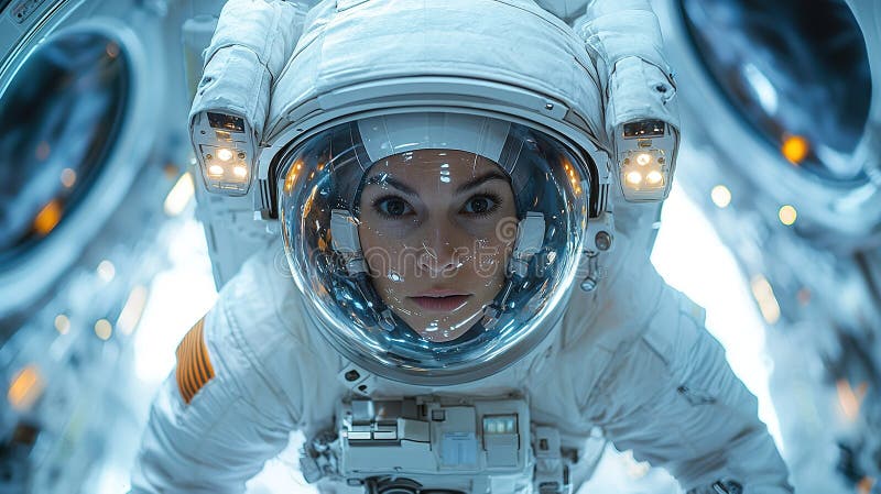 Astronaut Training in Space Station Stock Image - Image of indoor, body ...