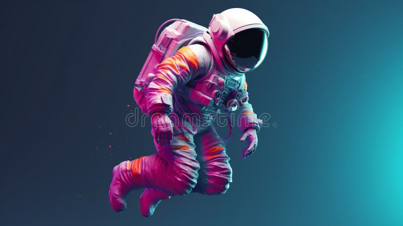 Astronaut in Trending Color Palette with Generative AI Stock ...
