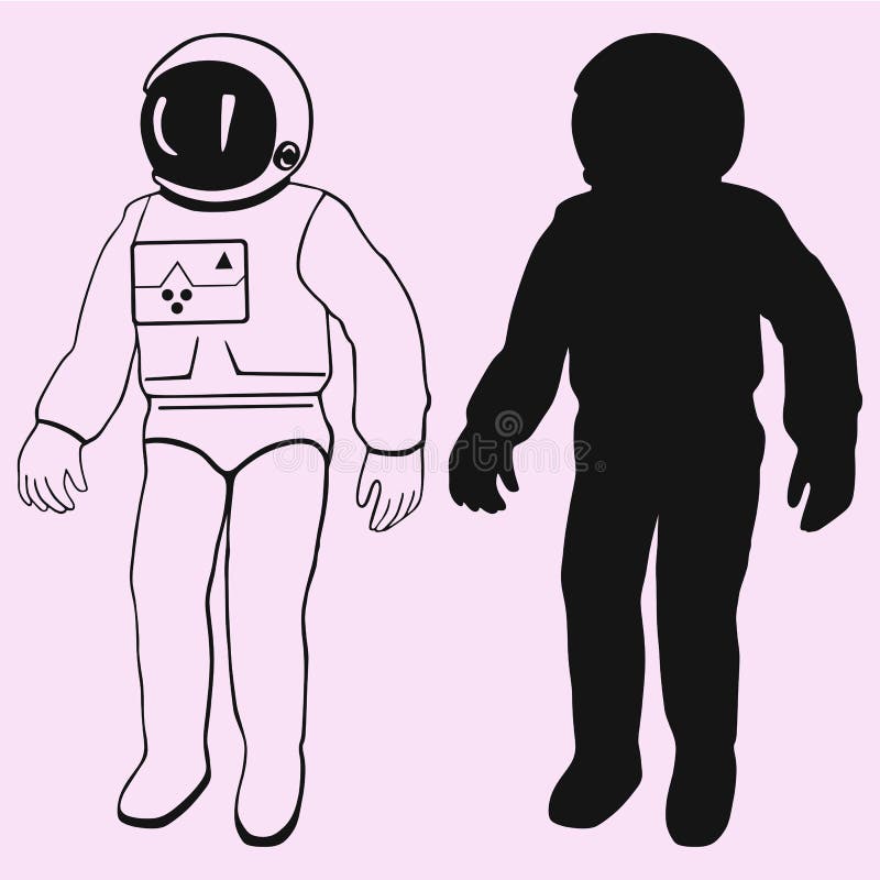Vector silhouette spaceman stock vector. Illustration of equipping ... Vector silhouette spaceman stock vector. Illustration of equipping ...