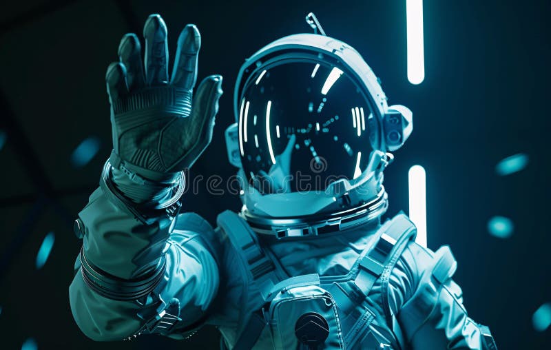 Astronaut with Visor Reflection Stock Photo - Image of gravity ...