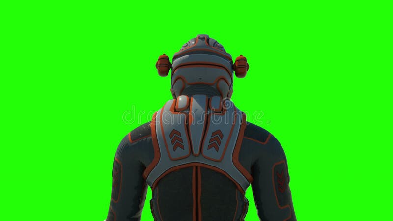 Astronaut Run . Green Screen. Realistic 4k Animation. Stock Footage ...