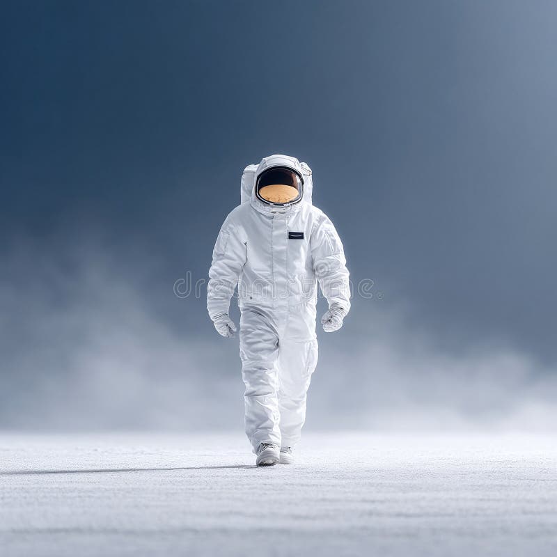 Astronaut Walking on a Distant Planet. Exploration, Discovery, and the ...
