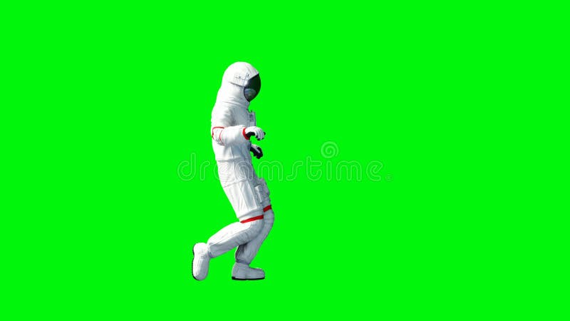 Astronaut Walking . Green Screen. Realistic 4k Animation. Stock Video ...