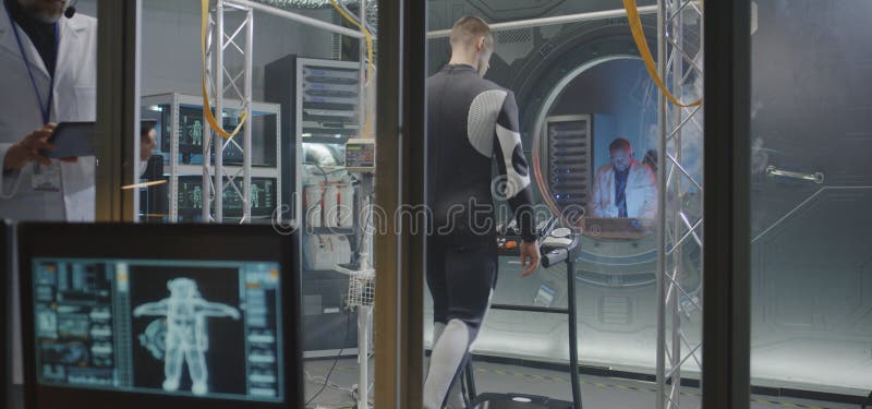 Astronaut Walking on Treadmill Stock Image - Image of uniform ...