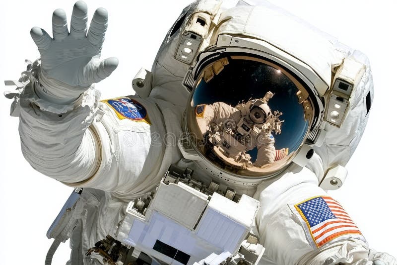 An Astronaut Wearing a Space Suit is Shown in Isolation on a ...