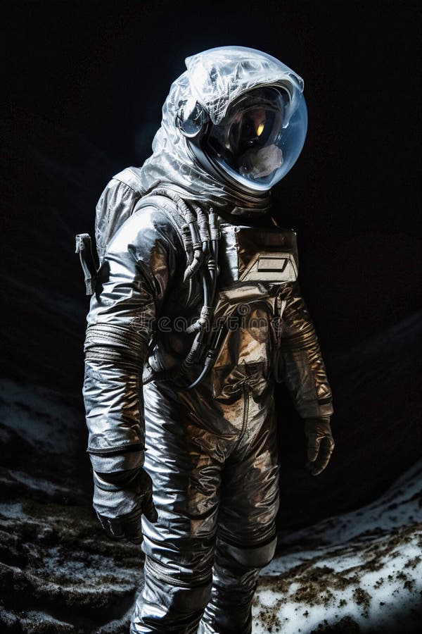 An Astronaut Wears a Full Space Suit for Space Activities. Elements of ...