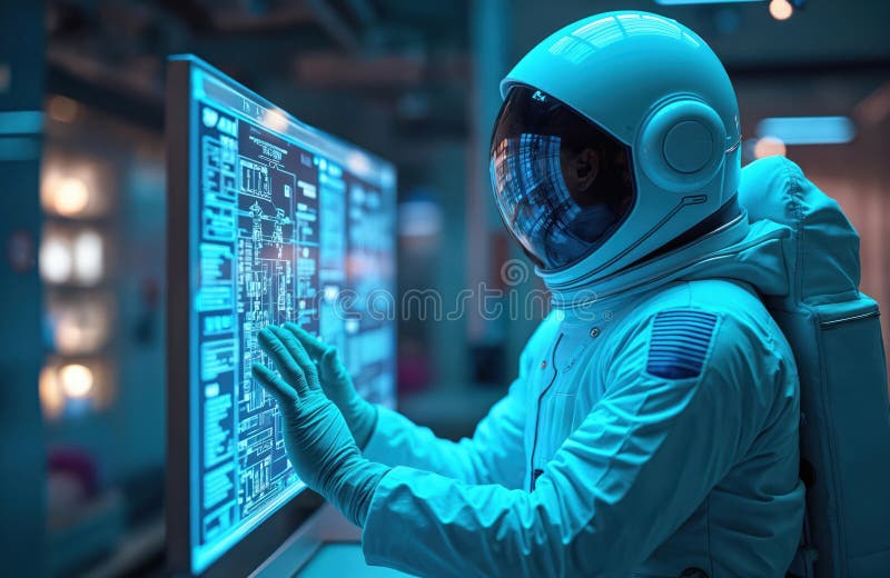 Astronaut Helmet Ar Interface Stock Illustrations – 19 Astronaut Helmet ...