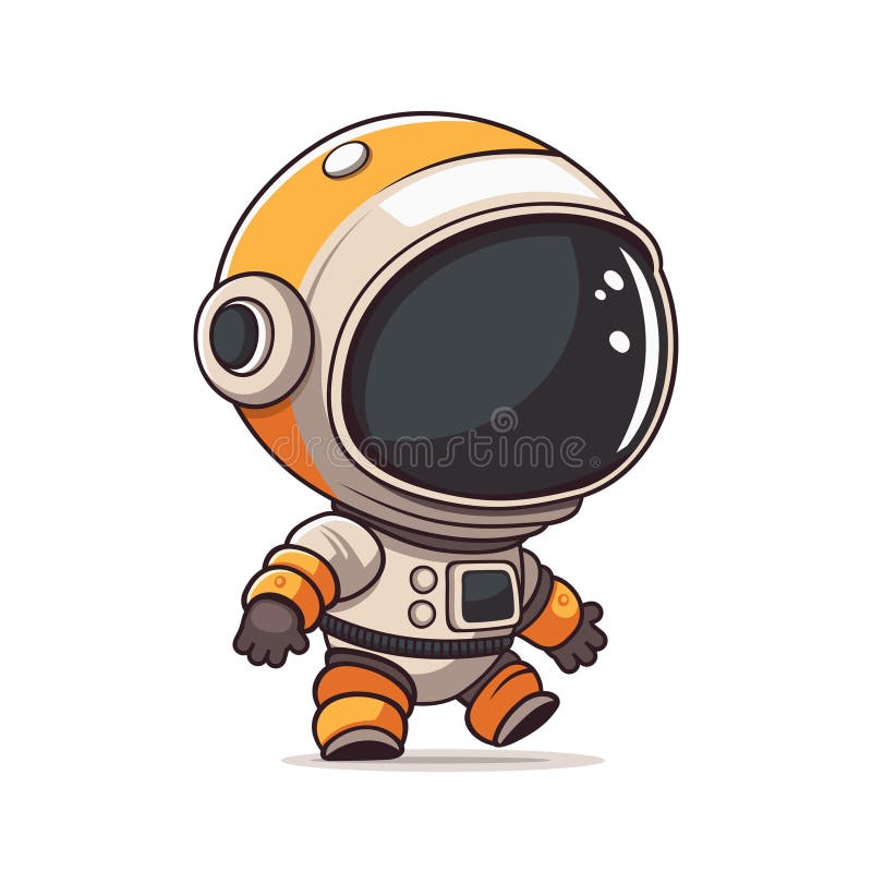 Astronauta De Dibujos Animados Lindo Aislado En Fondo Blanco. Vector ... Astronauta De Dibujos Animados Lindo Aislado En Fondo Blanco. Vector ...