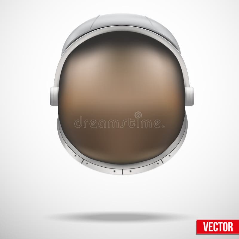 Astronautenhelm Met De Vector Van Het Bezinningsglas. Vector Illustratie - Illustration of ...