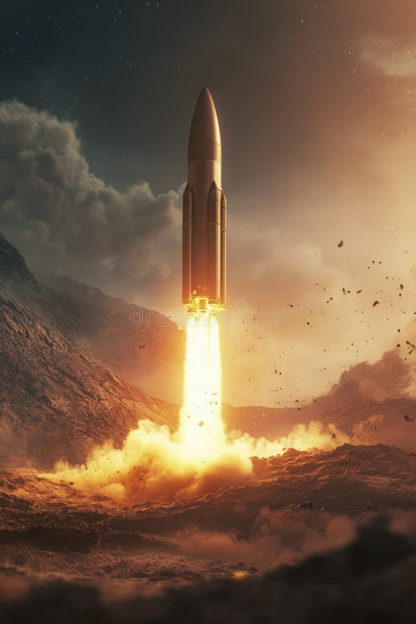 Astronautic Achievement Amidst Natural Beauty Stock Photo - Image of ...