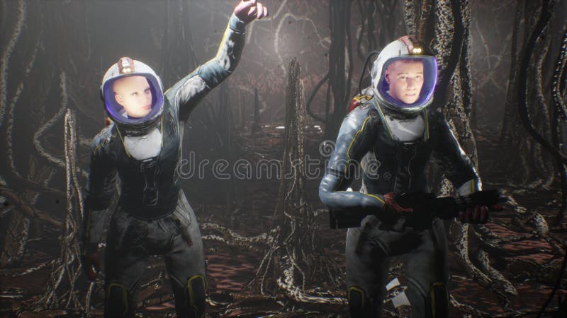 Astronauts on an Alien Planet Find Themselves in a Cave with Alien ...