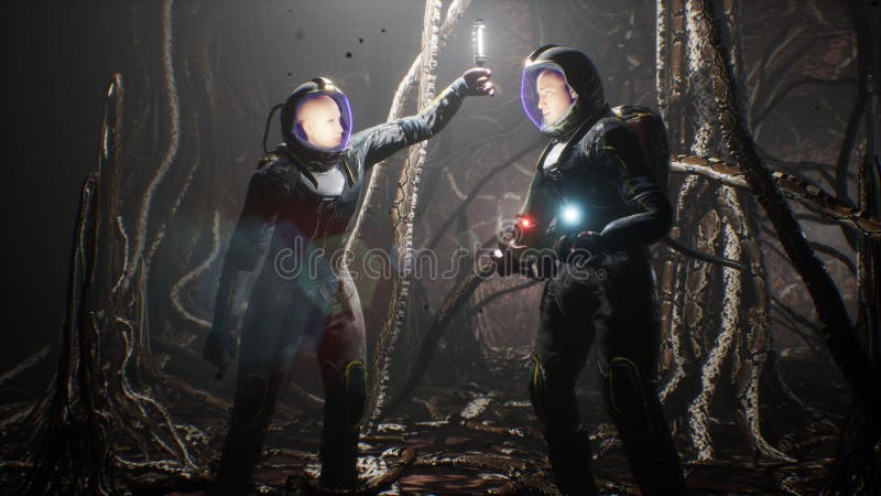 Astronauts on an Alien Planet Find Themselves in a Cave with Alien ...