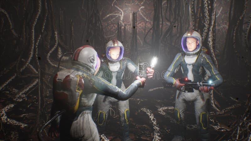 Astronauts on an Alien Planet Find Themselves in a Cave with Alien ...