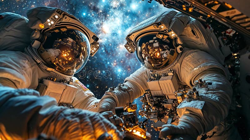 Astronauts Conduct Experiments in Space while Surrounded by a Stunning ...