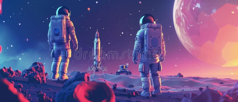 Astronauts are Confidently Walking on an Alien Planet, Exploring Its ...