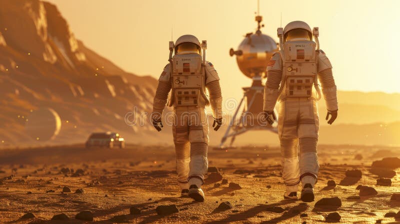 The Astronauts are Confidently Walking on an Alien Planet, Exploring ...