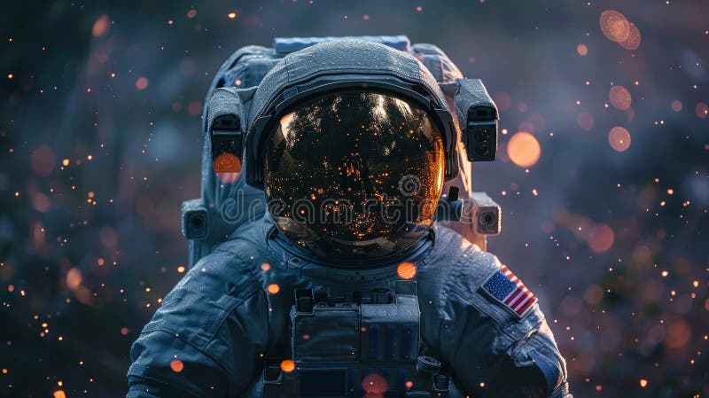 Astronauts on alien planet stock illustration. Illustration of ...