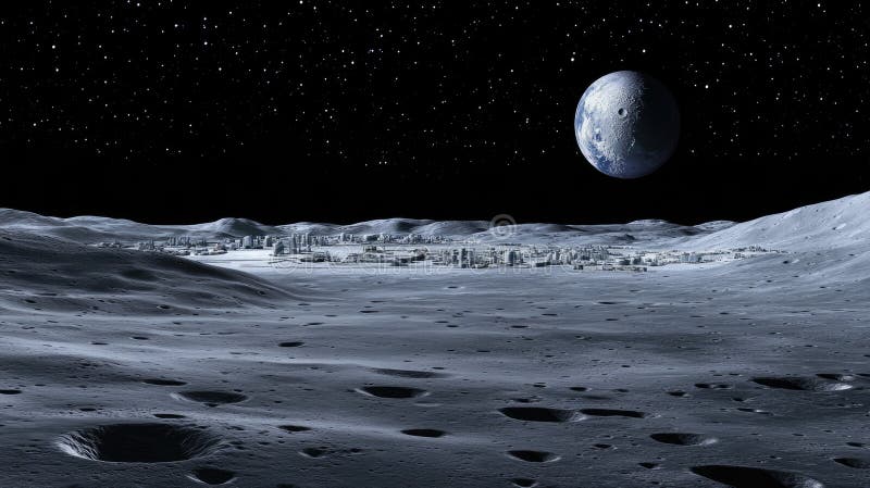 Astronauts Explore the Lunar Landscape with a Habitat Module and Rover ...