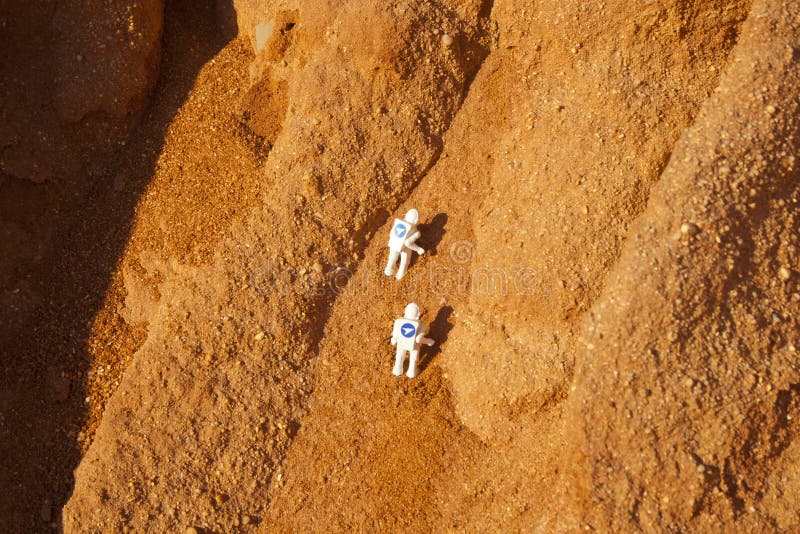 Astronauts Exploring Mars, Concept Stock Photo - Image of land, nature ...