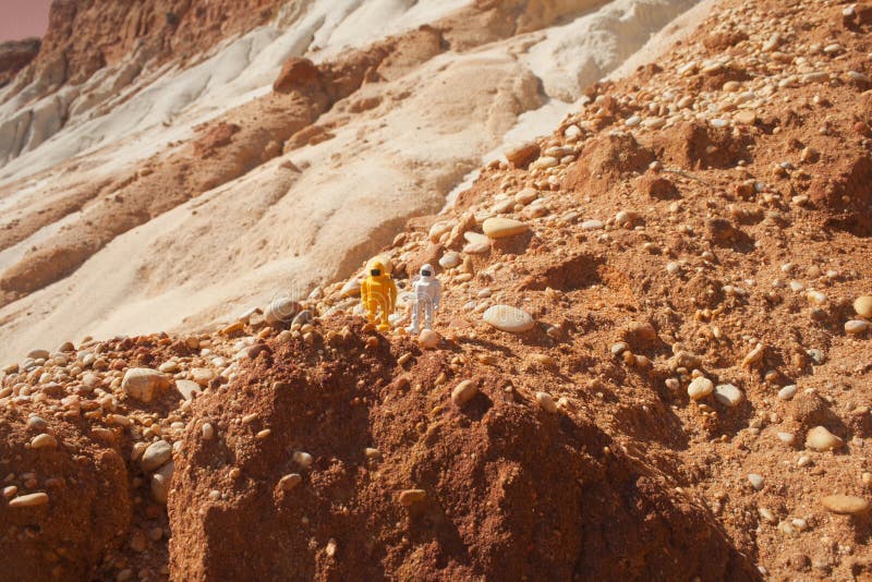 Astronauts Exploring Mars, Concept Stock Photo - Image of nature ...