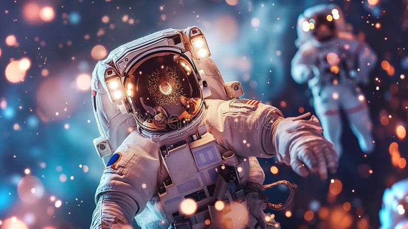 Astronauts Float Effortlessly in Zero Gravity while Experiencing Space ...