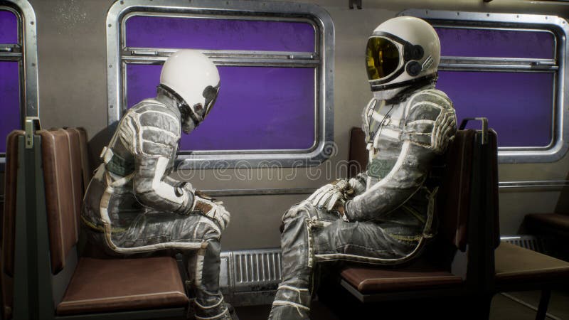 Astronauts Fly on a Space Train through the Universe at Breakneck Speed ...