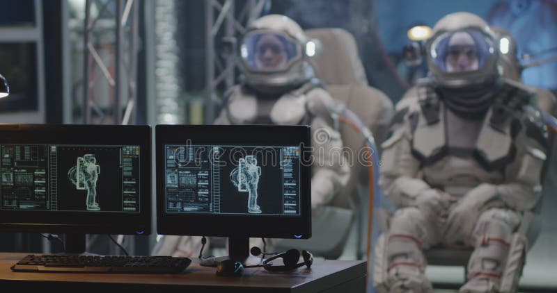 Astronauts Getting Ready for a Flight Stock Video - Video of indoors ...