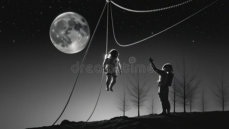 Astronaut Hanging Moon 4k Wallpaper Stock Photos - Free & Royalty-Free ...