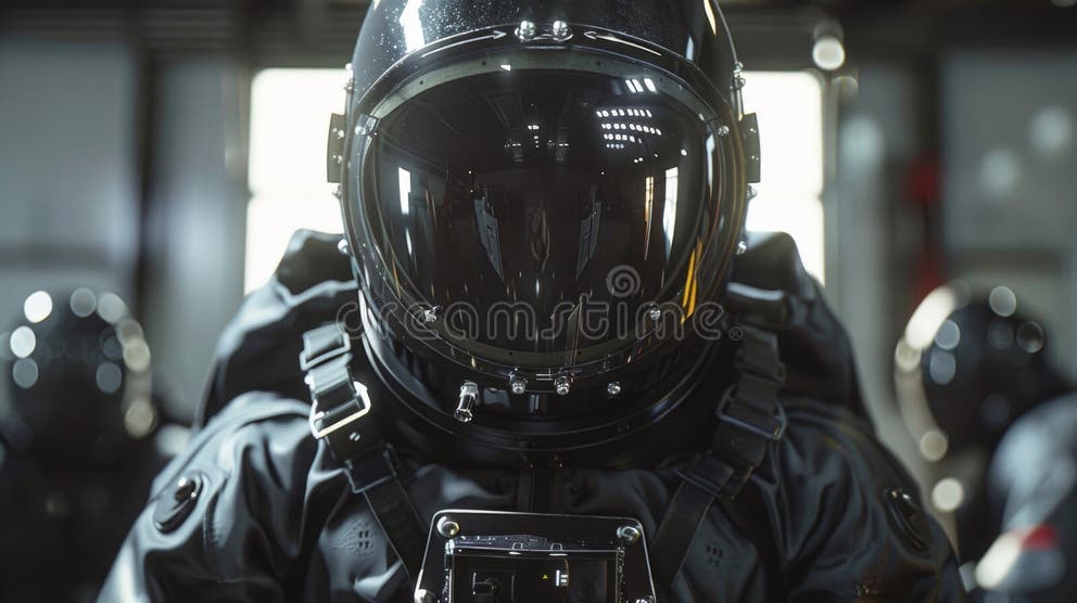 Astronauts Preparing for Space Mission in a High Tech Training Facility ...