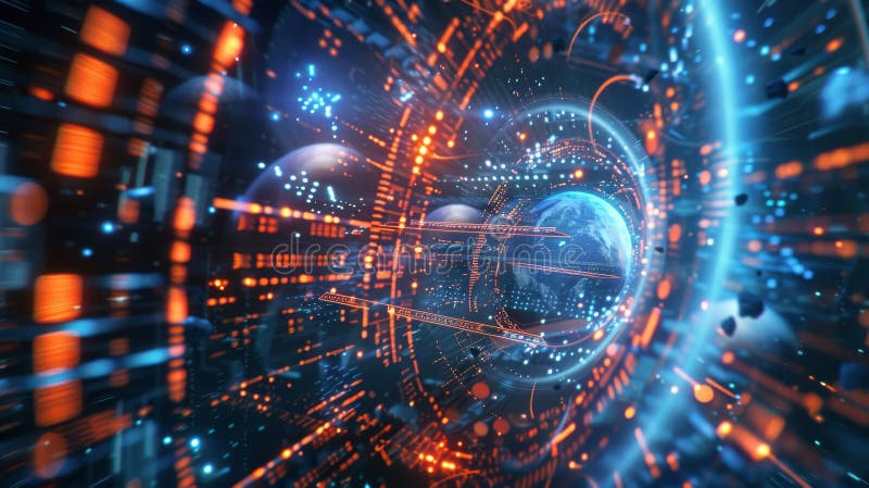 Astronauts Traveling through Space, Exploring the Universe, Studying ...