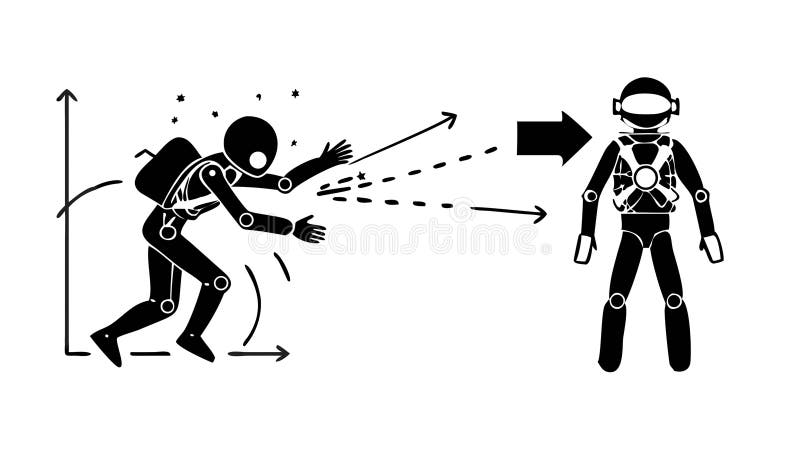 Astronauts in a Zero Gravity Fight Vector, Vector Design Generative AI ...