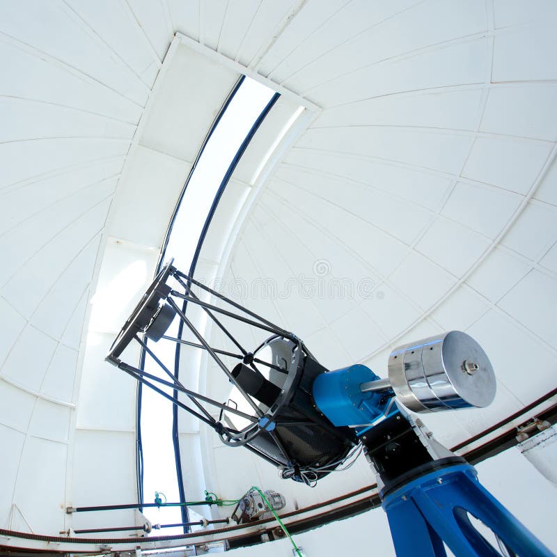 Astronomic Observatory Telescope in a Dome Stock Image - Image of ...